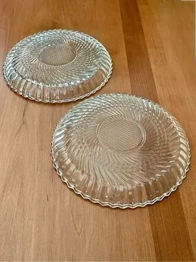 Vintage | Dining | Vintage Libbey 533 Clear Glass Swirl Block Design ...